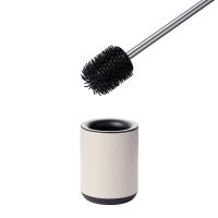 China Stainless Steel Anti Finger Print Toilet Brush for Household TPR Bathroom Cleaning for sale