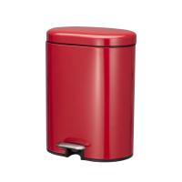 China ODM Stainless Steel rounded rectangle Foot pedalTrash Can With Soft Close Lid ktichen trash bin for sale
