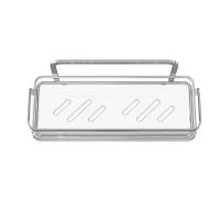 China No Drilling Wall Mounted Shower Caddy Stainless Steel Iron Wire Rack for Bathroom for sale