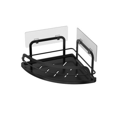 China Stainless Steel Wall Mounted Shower Caddy Non-Folding Iron Wire Rack with Suction Cup for sale