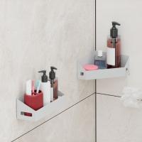 China No Drilling Bathroom Shower Rack With Soap Dish Chrome Finish 100*79*50mm Size for sale
