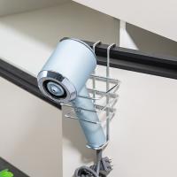 China Stainless Steel Wall Mounted Bathroom Organizer with Suction Cup and Iron Wire Rack for sale