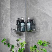 China Wall Mounted Bathroom Organizer No Drilling Iron Wire Rack for Storage Holders Racks for sale