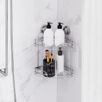 China Organize Your Bathroom with Dual Tier Iron Wire Corner Shower Shelf EUROPEAN Design for sale