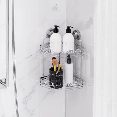 China Organize Your Bathroom with Dual Tier Iron Wire Corner Shower Shelf EUROPEAN Design for sale