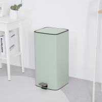 China Stainless Steel Rectangular Pedal Trash Bin For Home Kitchen 11.5L 18L 28L for sale