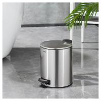 China 30L Soft Close Round Armor Pedal Trash Bin For Bathroom Waste Management for sale