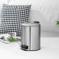 China 30L Soft Close Round Armor Pedal Trash Bin For Bathroom Waste Disposal System for sale