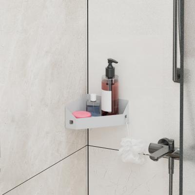 China Wall Mounted Bathroom Corner Rack Household Shower Caddy Storage Modern for sale