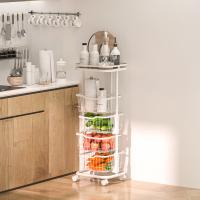 China Foldable Design Steel Storage Trolley , 3 Tier Rolling Utility Cart Multifunctional for sale