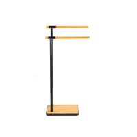 China Modern Matt Black Bathroom Towel Holder , Metal Free Standing Towel Rack for sale