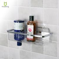 China Space-Saving Wall Mounted Bathroom Storage Rack With Black Iron Wire And Suction Cups for sale