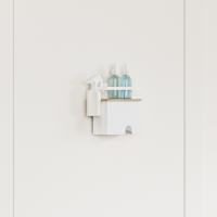 China Sustainable Wall Mounted Metal Paper Holder for Household Lotion Bottle Organization for sale