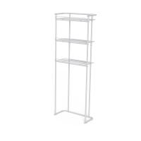 China 3-Layer Over The Toilet Shelves Multifunction Bathroom Storage Rack Bathroom Organizer Space Saver Shelving Units With Rod for sale