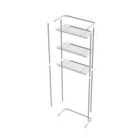 China 3-Layer Over The Toilet Shelves Multifunction Bathroom Storage Rack Bathroom Organizer Space Saver Shelving Units With Rod for sale