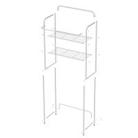 China 3-Tier Laundry Room Shelf Over The Washing Machine Storage Rack Bathroom Organizer Space Saver Shelving Units With Rod for sale