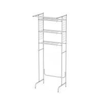China Expandable 2/3-Tier Laundry Room Shelf Over Washing Machine Storage Rack Space Saver Shelving Units With Rod for sale