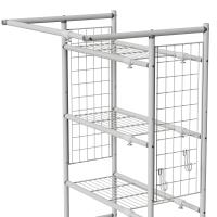 China Expandable 2/3-Tier Laundry Room Shelf Over Washing Machine Storage Rack Space Saver Shelving Units With Rod for sale