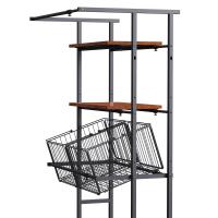 China Pull Out Expandable Laundry Room Shelf Over Washing Machine Storage Rack 3-Tier Shelving Units With Rod for sale