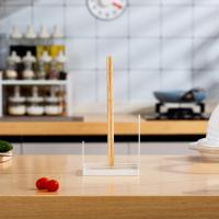 China Disassembly Wire Bamboo Kitchen Paper Roll Holder Restaurant Paper Towel Holder Steel Kitchen Tissue Holder for sale