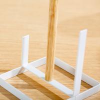China Disassembly Wire Bamboo Kitchen Paper Roll Holder Restaurant Paper Towel Holder Steel Kitchen Tissue Holder for sale