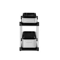China Keep Your Kitchen Countertop Clutter-Free With 2 Tiers Stainless Steel Kitchen Rack 1kg 395*230*389mm for sale