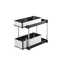 China Standing Storage Rack for Kitchen Stainless Steel 395*230*389mm Rectangular for sale