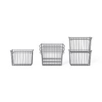 China Stackable Kitchen Organizer Stainless Steel Wire Basket 260x180x80mm for sale