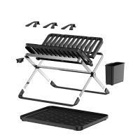 China Foldable Stainless Steel Dish Rack For Rectangle Plates for sale