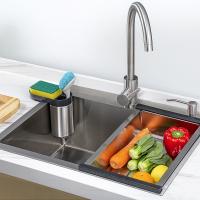 China Kitchen Sink Tidy Caddy Sink Organizer With Sponge Holder Stainless Steel for sale