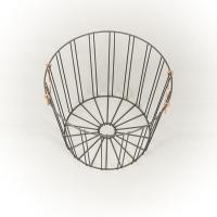 China Wardrobe Organiser Drawer Organiser Household Metal Basket With Handle For Sundries for sale