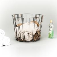 China Wardrobe Organiser Drawer Organiser Household Metal Basket With Handle For Sundries for sale