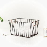 China Bathroom Multifunctional  Basket Organiser Drawer Organiser Household Metal Basket With Handle For Sundries for sale
