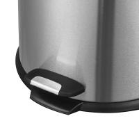 China Home Office 30L Household Soft Close Round Armor Pedal Trash Bin With Thin Lid For Bathroom Waste Bins Trash Can for sale