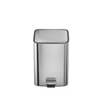 China Stainless Steel Pedal Trash Can 18L Capacity Soft Close Stylish Household Waste Bin rounded rectangle trash can for sale