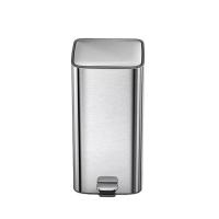 China 28L Capacity Stainless Steel Soft Close Square Pedal Trash Bin For Living Room Office Kitchen And Bathroom for sale