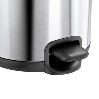 China 30L Stainless Steel Thin Lid Pedal Trash Bin For Household Kitchen Bathroom Soft Close Round Metal Waste Bin Dustbin for sale