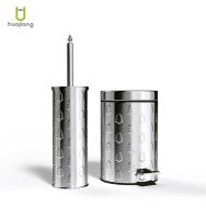 China Modern Stainless Steel Toilet Brush and Holder Dia.9.5*38cm Mirror Finish Bathroom Toilet Bowl Brush Holder for Christmas for sale