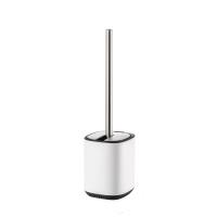 China Stainless Steel Flip Lid Toilet Brush And Holder For Household Toilet Cleaning Essentials for sale