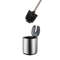 China Sustainable Stainless Steel Flip Lid Household Cleaning Brush And Holder For Durable Toilet Brush for sale