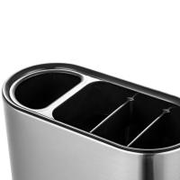 China Customized Logo Acceptable Household Stainless Steel Kitchen Utensil Holder Caddy for Sustainable and Customized Design for sale