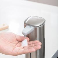 China Stainless Steel Touch-Free Sensor Liquid Foam Soap Pump Dispenser Automatic Rechargeable Soap Dispenser For Bathroom for sale