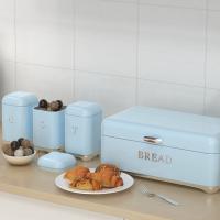 China Metal Bread Bin Set Crown Series Kitchen Organizer For Multifunctional Food Storage Of Bread Tea Coffee for sale