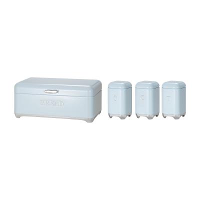 China Kitchen Storage Containers Crown Series Metal Bread Bin Set For Tea Coffee And Bread Storage for sale