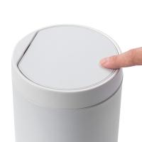China Pressing Type 1.5L Desktop Trash Bin Stainless Steel Mini Waste Can for Office and Countertop Support Room Space Selection for sale