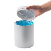 China Press Open 1.5L Stainless Steel Desktop Mini Trash Bin for Office and Home Waste Disposal for sale
