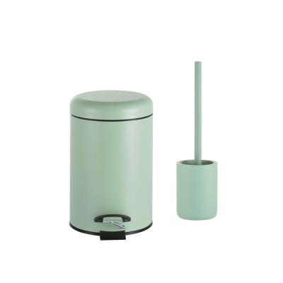 China Kitchen Household Bowl Lid Trash Can With Soft Close Capacity 3L/5L/12L/20L/30L Stainless Steel Foot Pedal Structure for sale