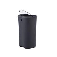 China 20L Stainless Steel Household Kitchen Thin Lid Pedal Trash Waste Bin Dustbin Soft Close Round Metal Trash Can Sustainable for sale