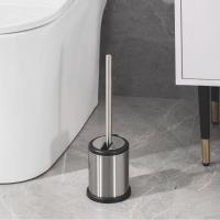 China Economic Stainless Steel Toilet Brush with Easy Automatic Open Holder and Anti-Bacterial PP Brush Filament for sale