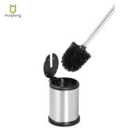 China Economic Stainless Steel Toilet Brush with Easy Automatic Open Holder and Anti-Bacterial PP Brush Filament for sale
